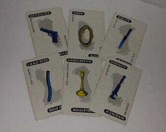 Clue Weapon Cards | Etsy