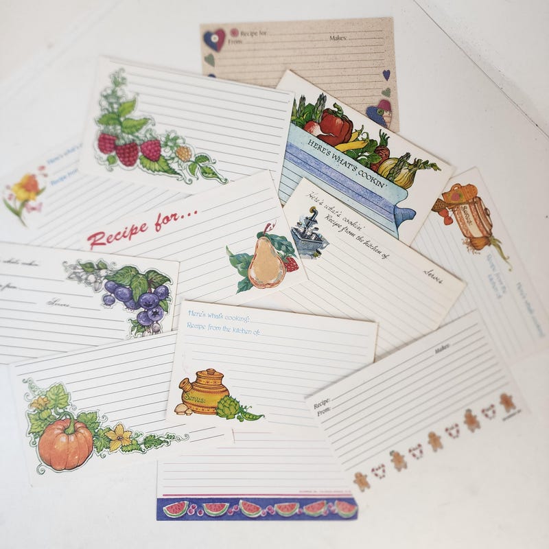 Vintage Recipe Card - Etsy