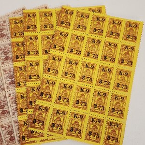 Choice 75 Brown Savings Stamps 3 Sheets of Trade Discount Frontier Gift ...