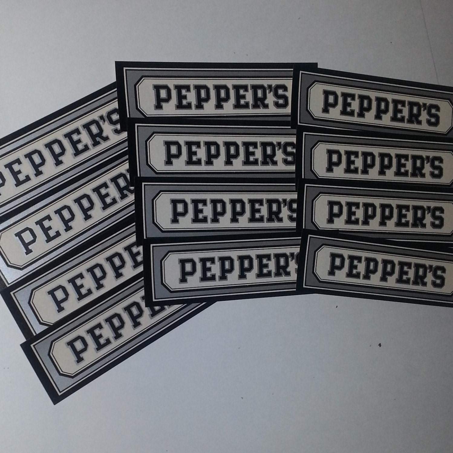 12 Silver Soda Bottle Labels Pepper up Neck Label Silver Gray - Etsy
