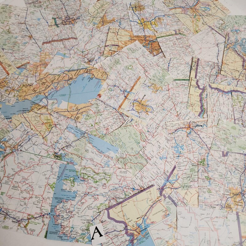 Vintage Road Maps - Etsy