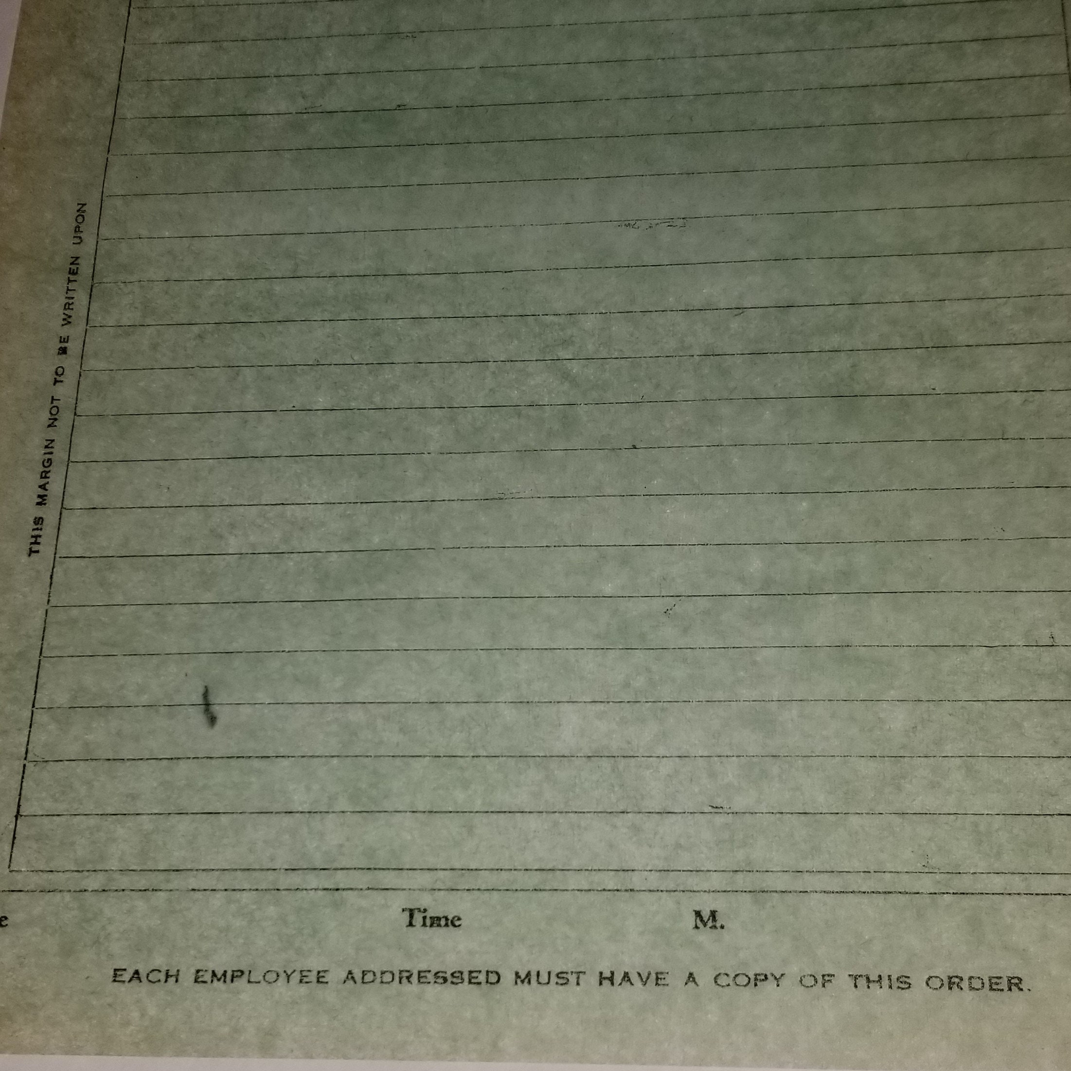 5 Railroad Shipping Order Form Receipts Aqua Color Tissue | Etsy