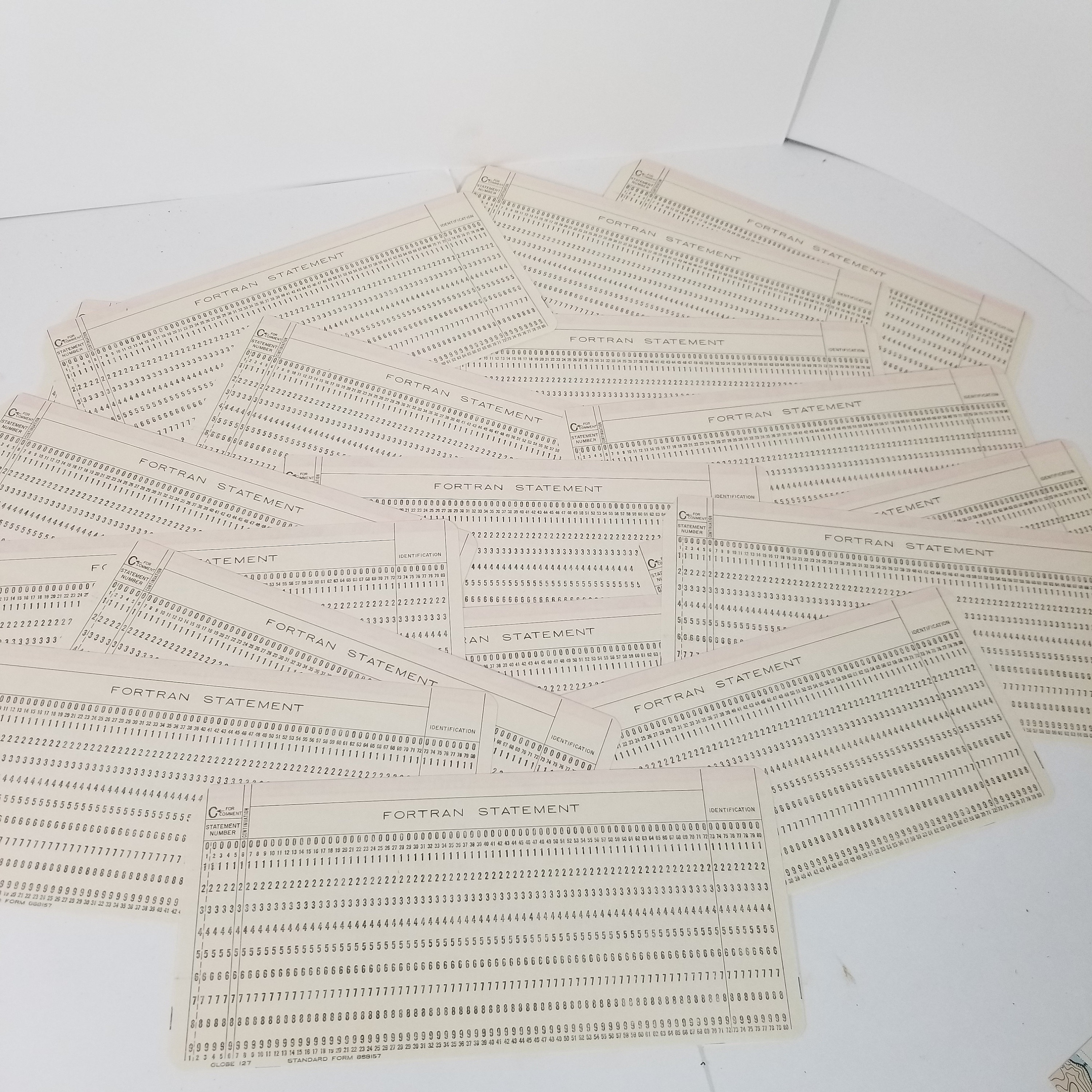 5 Computer Punch Cards Unused Neutral Tone Computer Data Cards Vintage ...