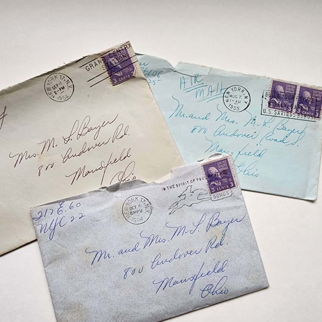 Choice of 1950s Handwritten Letters With 3 or 4 Pages and Original ...