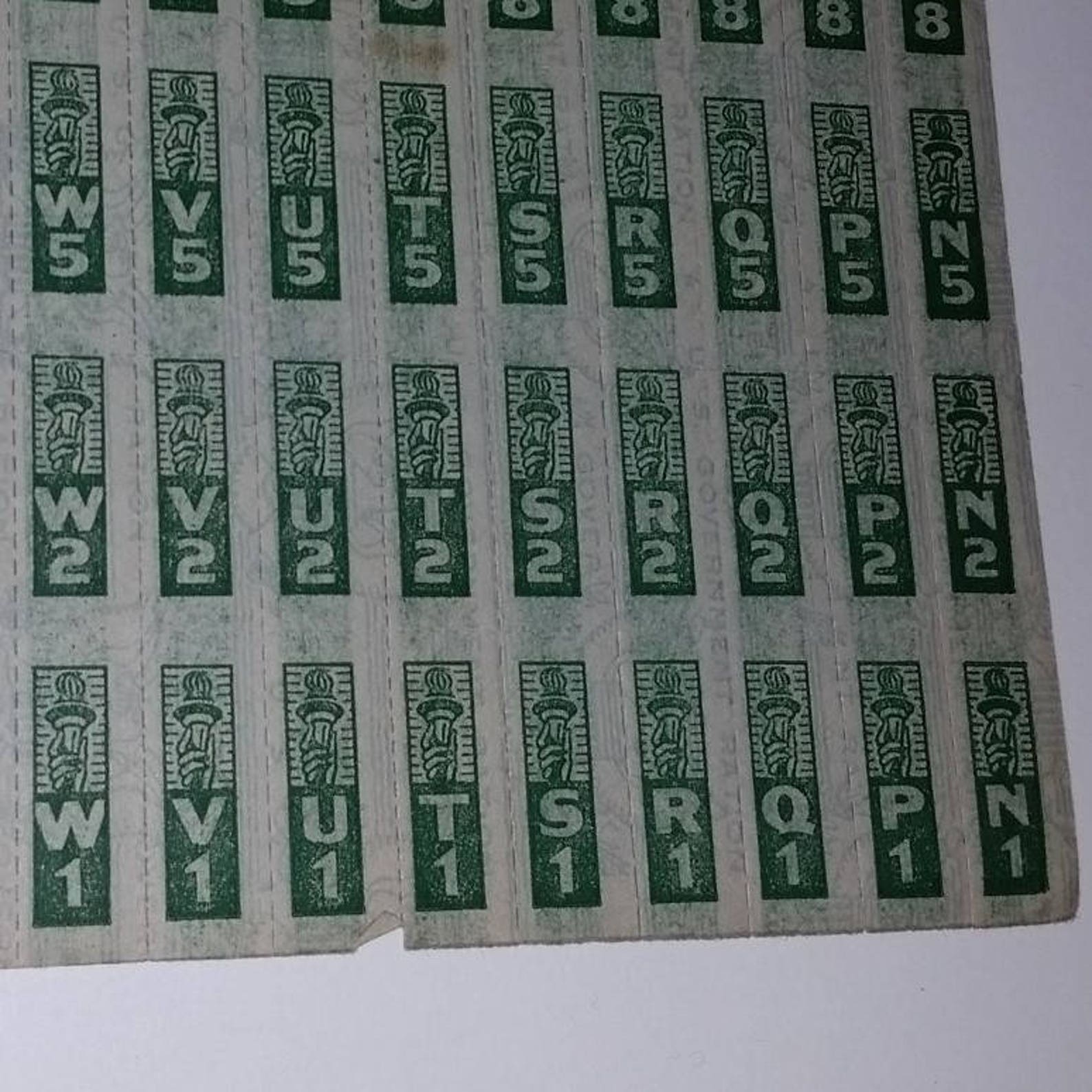 2 Full Sheets WWII Ration Stamps 48 Green Image per Page - Etsy