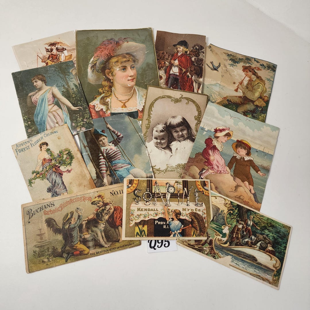 12 Damaged Victorian Cards Victorian Trade Cards Antique Victorian ...