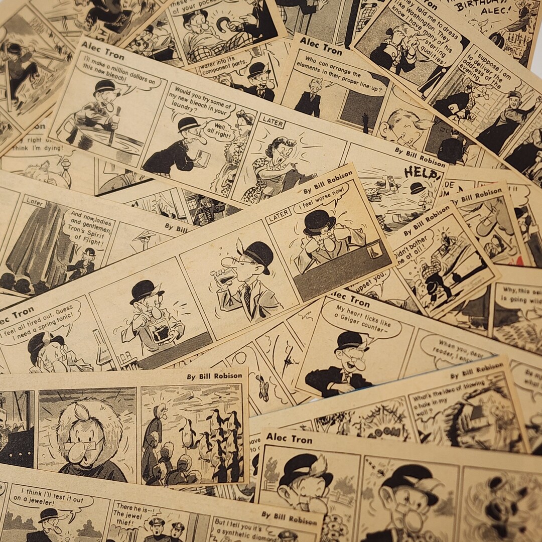 1950s Newspaper Cartoons Current Science Clippings 5 Alec Tron Comic ...