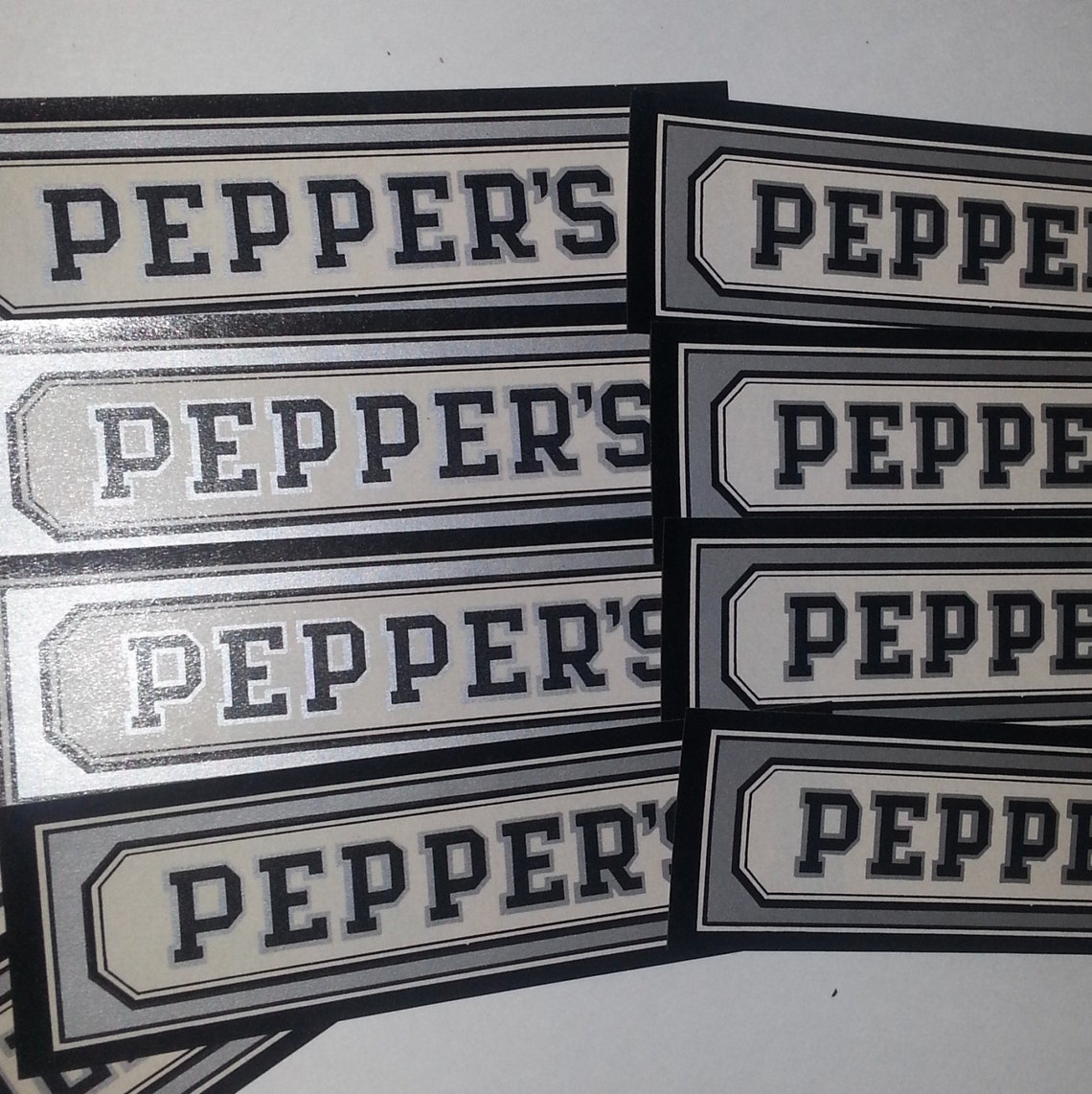 12 Silver Soda Bottle Labels Pepper up Neck Label Silver Gray - Etsy