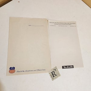 10 Pages Railroad Letterhead Note Paper Stationery Pages Railway Train ...