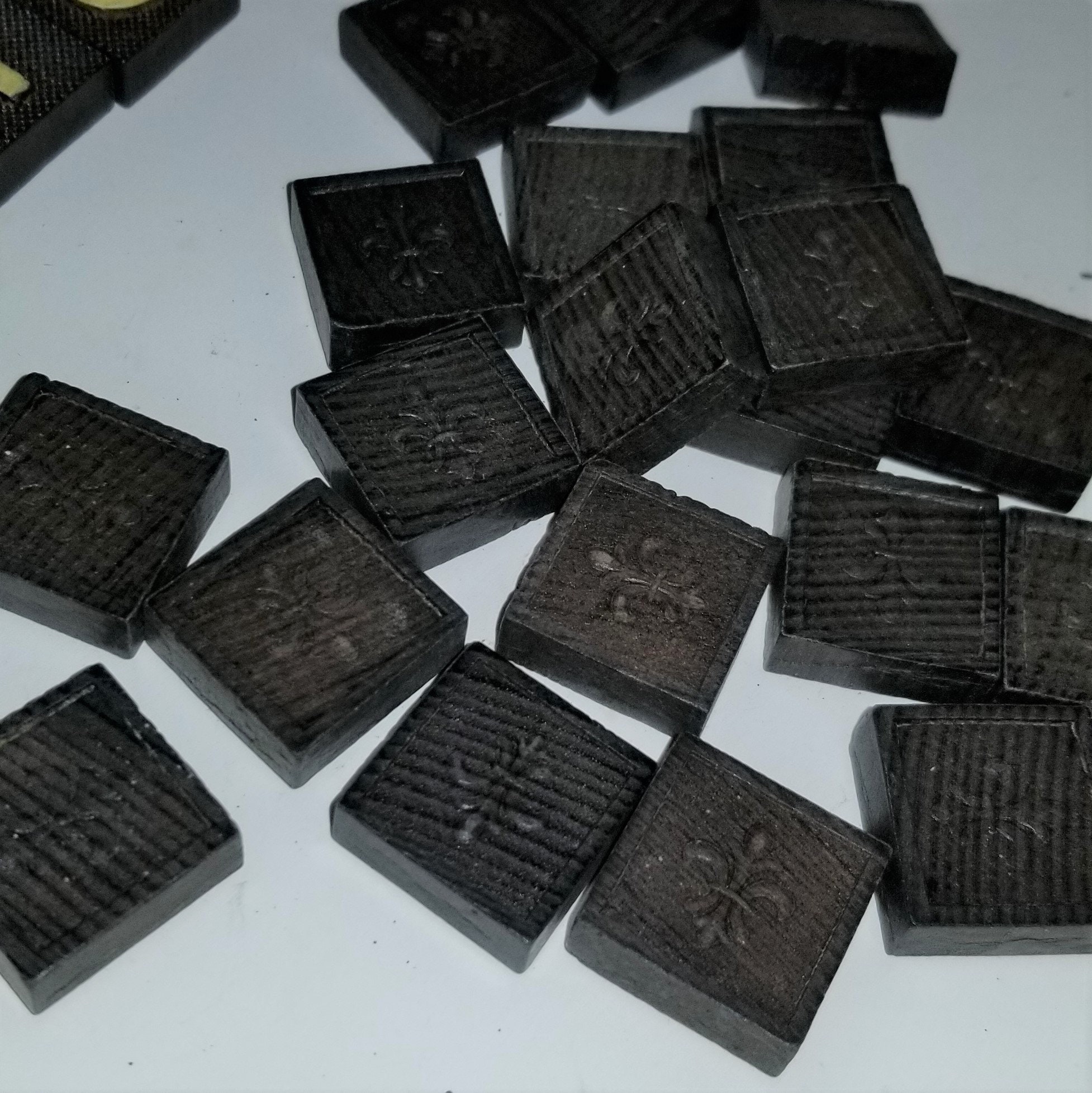 12 Vintage Raised Letter Tiles Game Tokens Wood Lot Black & | Etsy