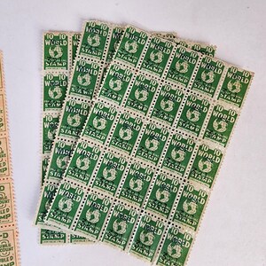 CHOICE 75 Green Savings Stamps 3 Sheets World DD Thrifty Green Cash ...