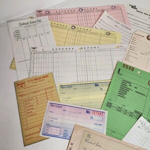 Sample Pack Vintage Forms 20 Blank Business Forms Score Sheets Receipts ...