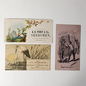 7 Victorian Trade Cards Victorian Advertising Cards Victorian Roses ...