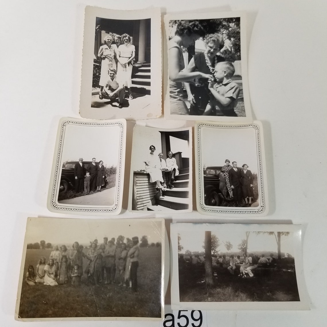 7 family photos men women children family group snapshots | Etsy