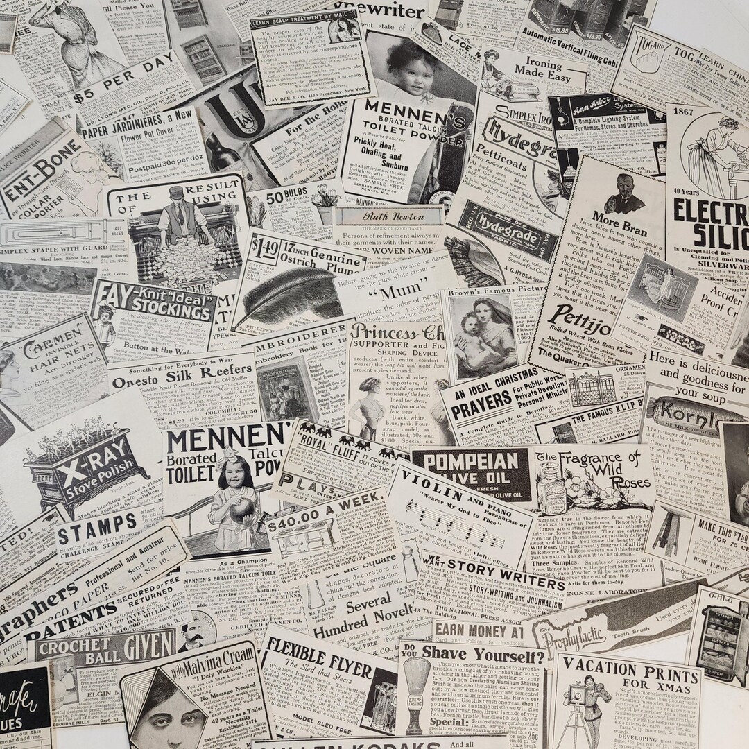 Random Pick 50 Antique Victorian Ads Early 1900's Women's Magazine Ads ...