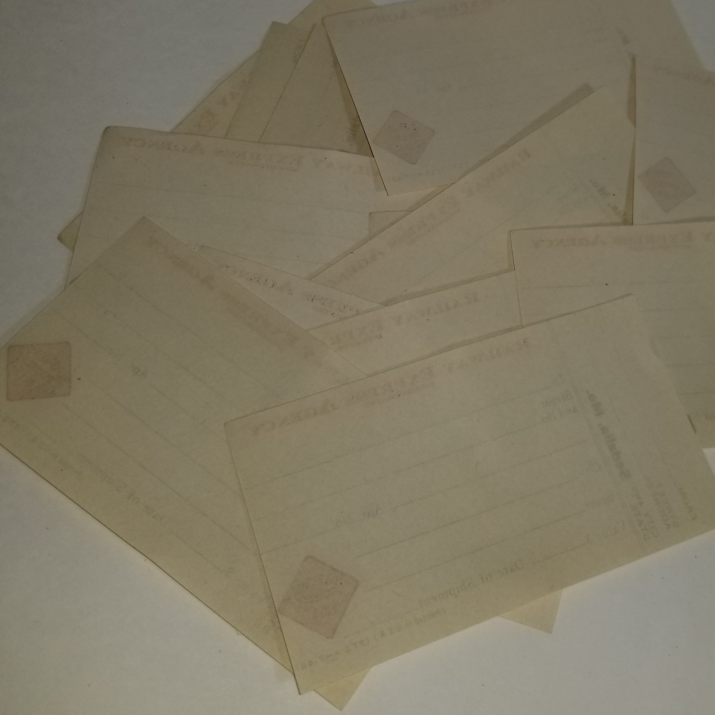 6 Railway Express railroad shipping labels paper ephemera NOS | Etsy