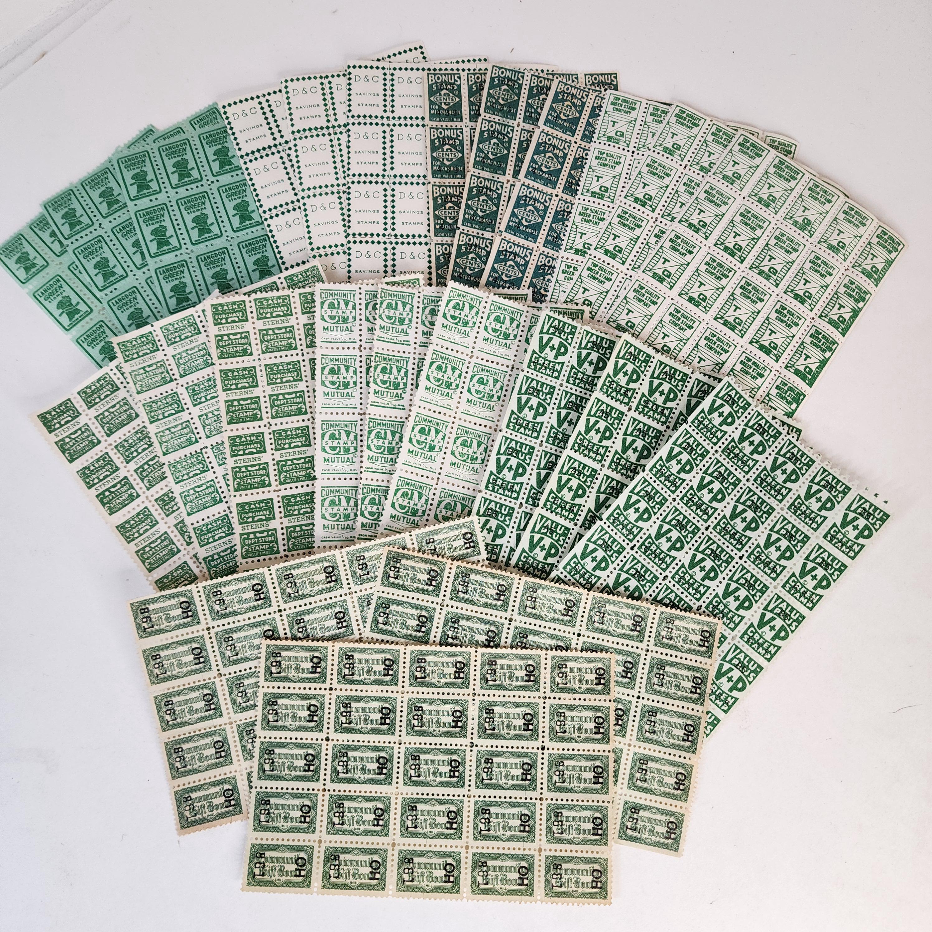 8 CHOICES 75 Green Savings Stamps Top Quality D and C Bonus V + P ...
