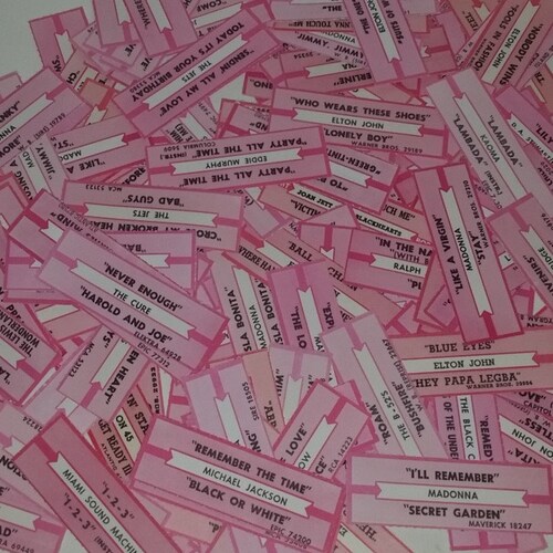 Vintage Jukebox Record Labels / Title Strips Mixed Lot of - Etsy