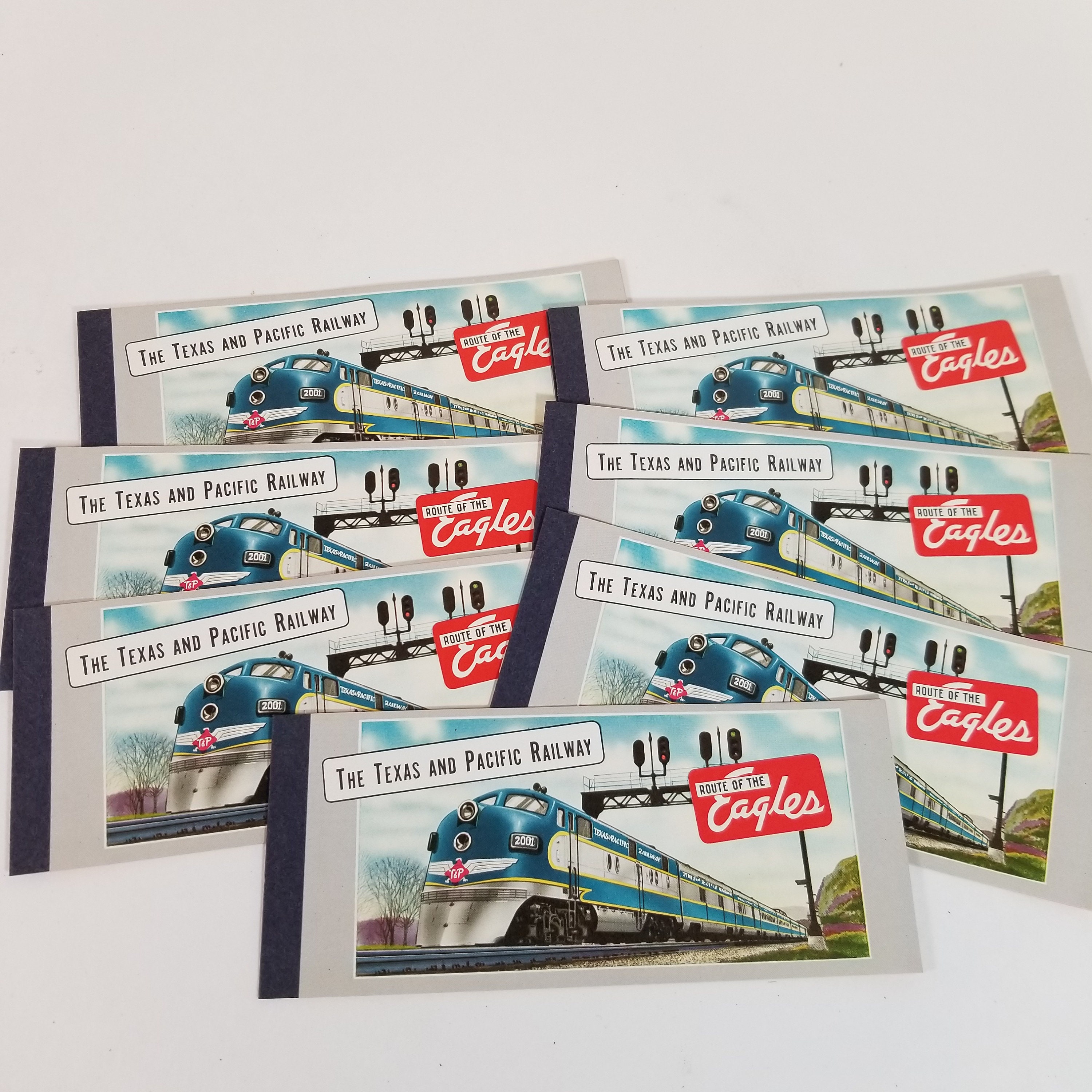 vintage train tickets Texas Pacific Railway booklet with receipts ...