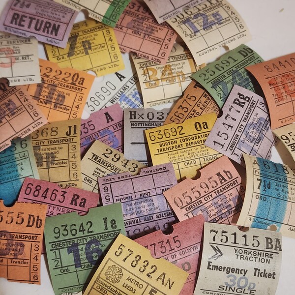 Paper British Bus Ticket - Etsy