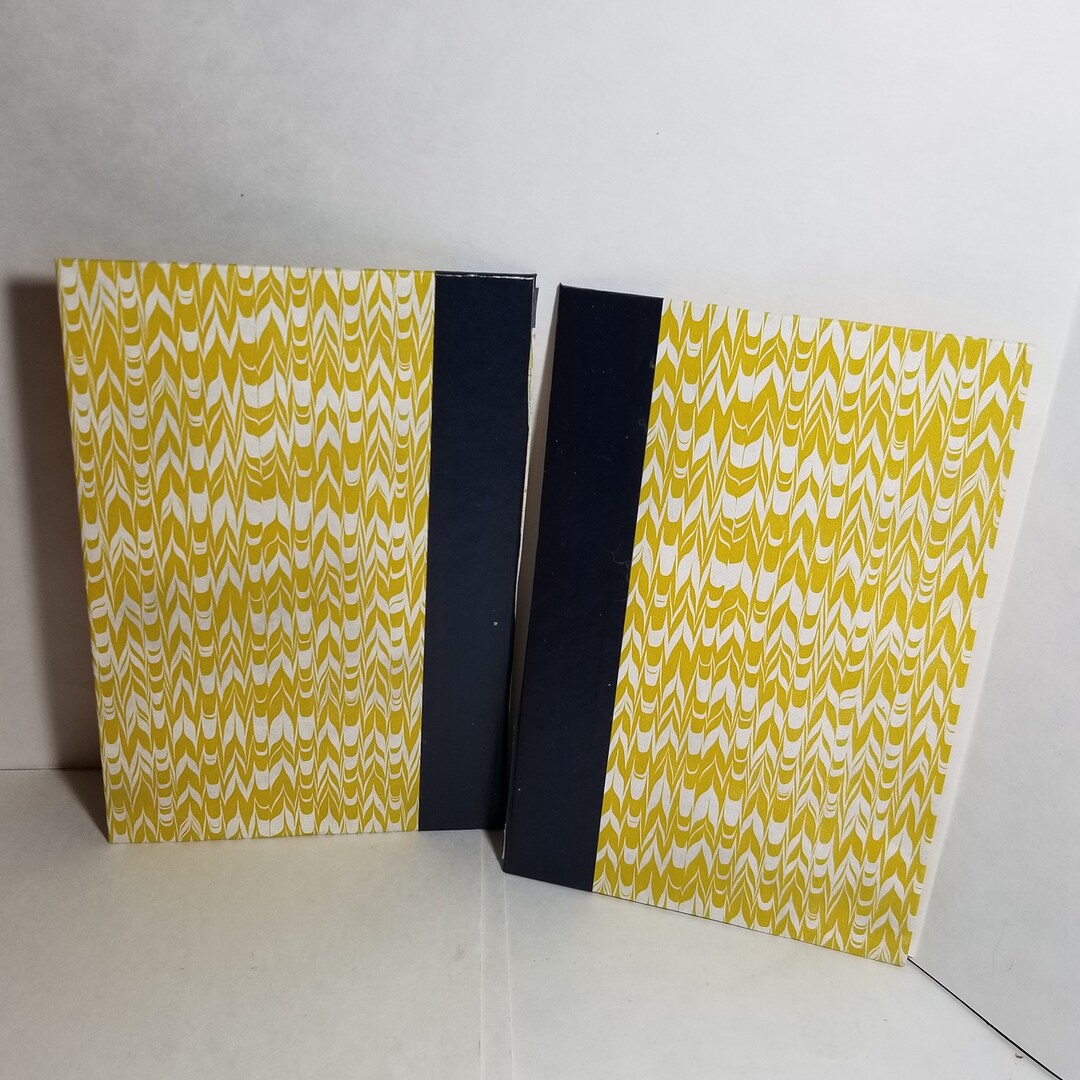 1970's Book Boards Gold White Design Patterned Book Covers Vintage ...