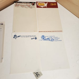 10 Pages Railroad Letterhead Note Paper Stationery Pages Railway Train ...