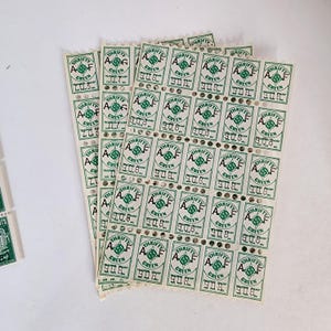 CHOICE 75 Green Savings Stamps 3 Sheets World DD Thrifty Green Cash ...