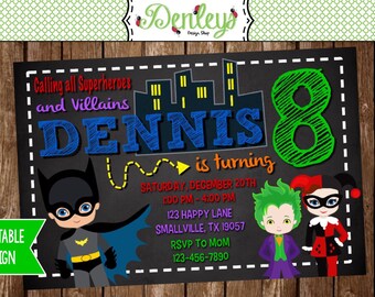 Joker Birthday Invitations