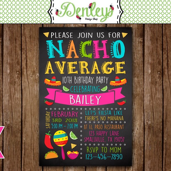 Nacho Average Party Invitation - Etsy
