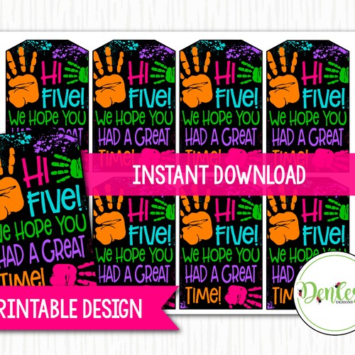 Hi Five Candy Bar Wrapper High Five Party Tags Birthday - Etsy