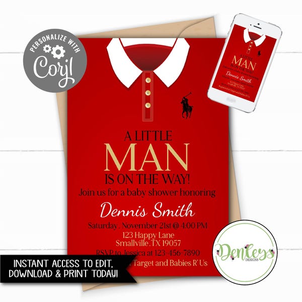 Polo Invitation - Etsy