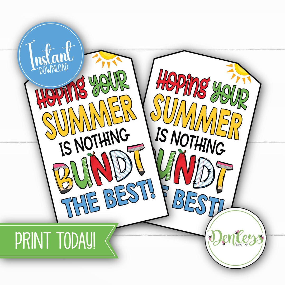 Teacher Thank You Tags End of School Year Teacher Gift End of School ...