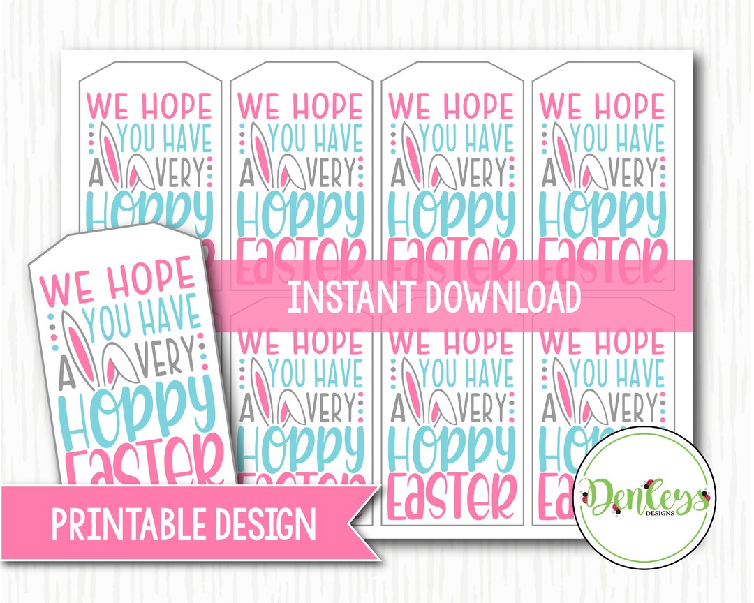 INSTANT DOWNLOAD: Hoppy Easter Tags, Easter Favor Tags, Easter Gift ...