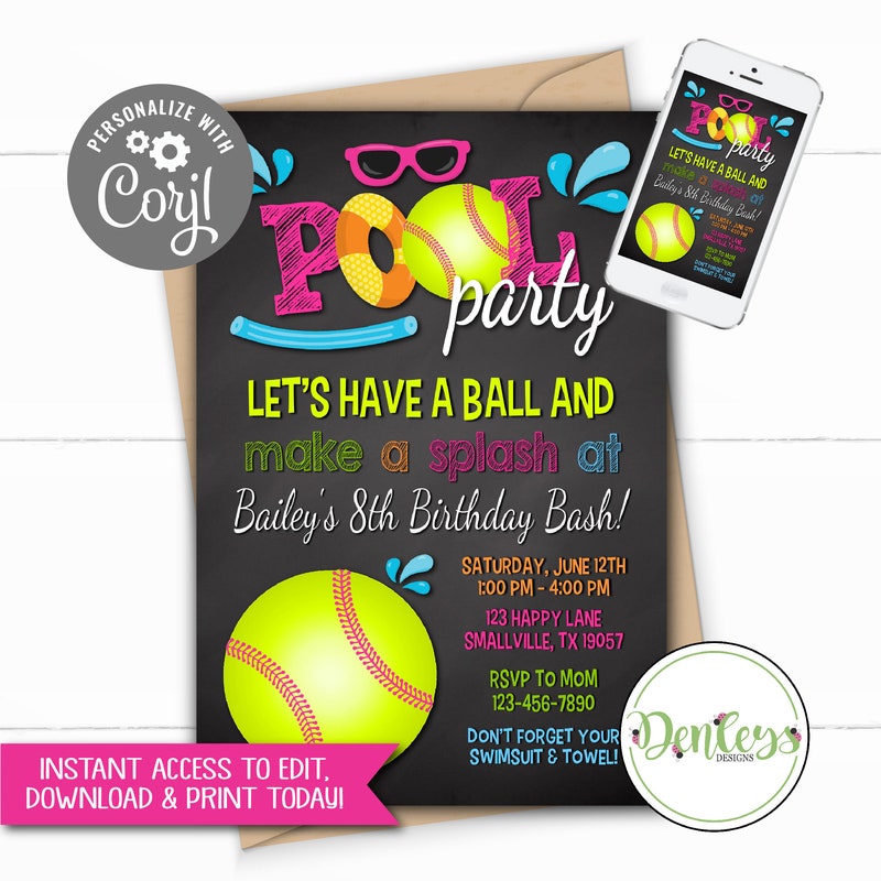 Softball Party - Etsy