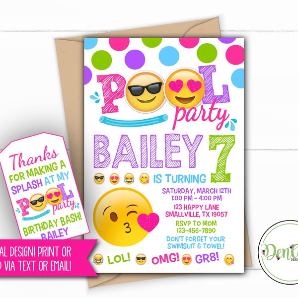 Emoji Invitation - Etsy