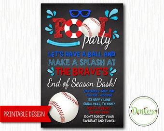 Baseball Pool Party | Etsy