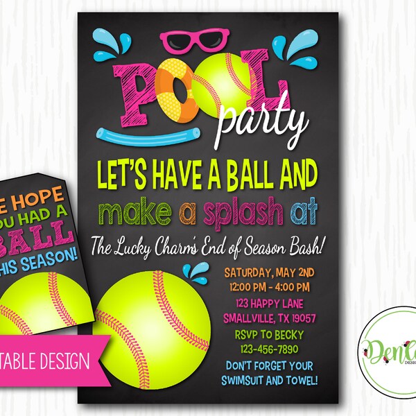 Printable Pool Party - Etsy
