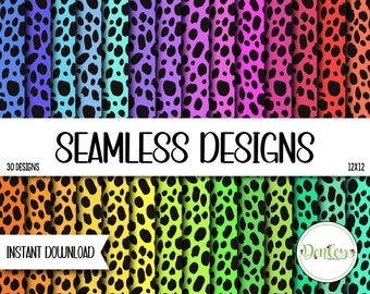INSTANT DOWNLOAD Leopard Print Digital Paper Scrapbook Paper 12x12 ...