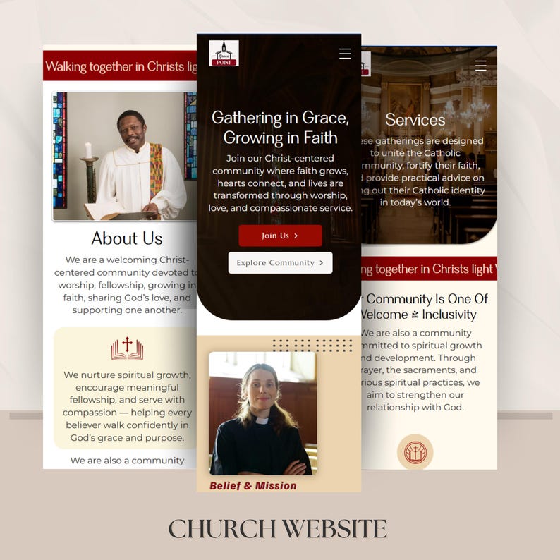 Wix Church Website Template: Modern Worship & Event Booking - Etsy