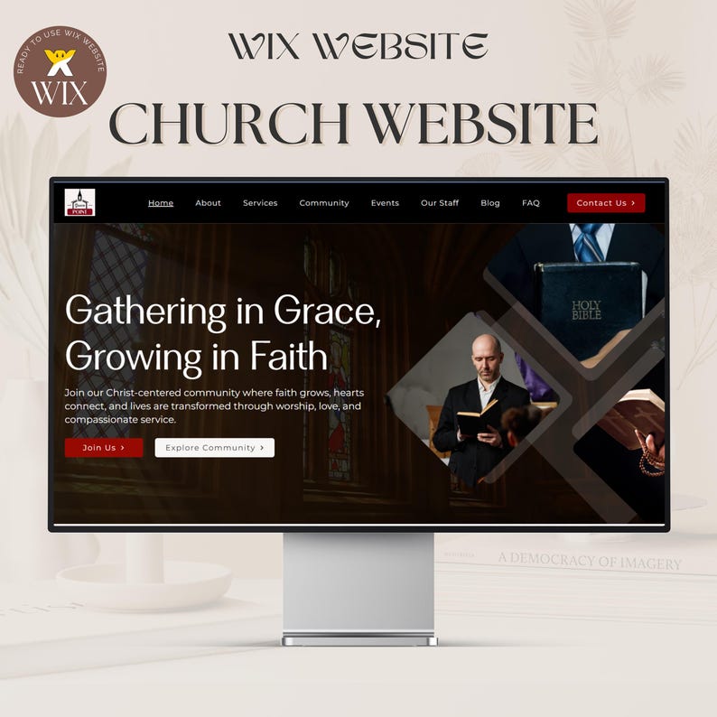 Wix Church Website Template: Modern Worship & Event Booking - Etsy