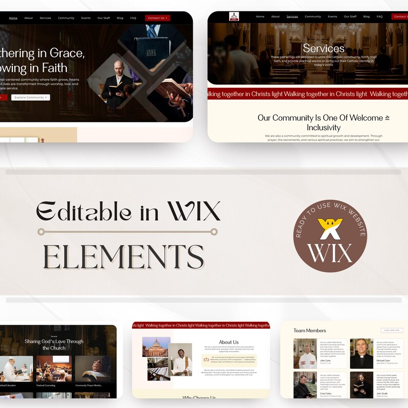 Wix Church Website Template: Modern Worship & Event Booking - Etsy