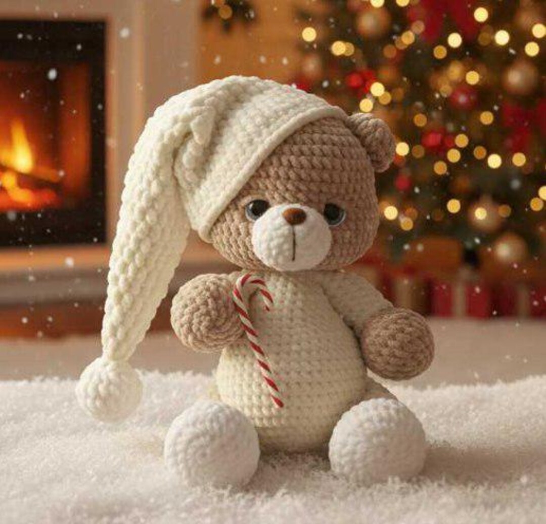 Christmas Bear Amigurumi Crochet Pattern PDF – Cute Plush Toy With Long ...