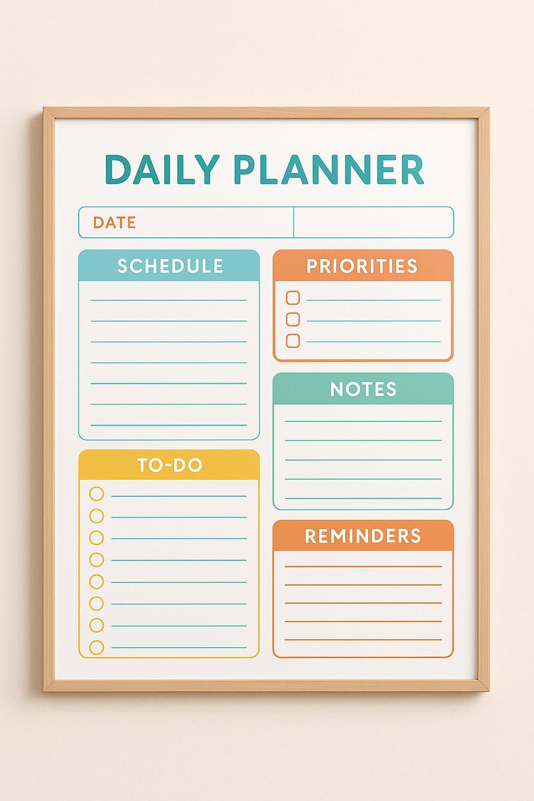 Daily Planner Printable | A4 & US Letter | Organizer | To-do List ...