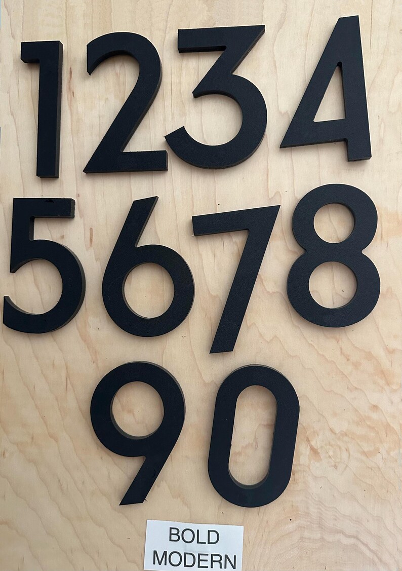 Inlayed House Number Plaque 5" X 15" 3 Character - Etsy