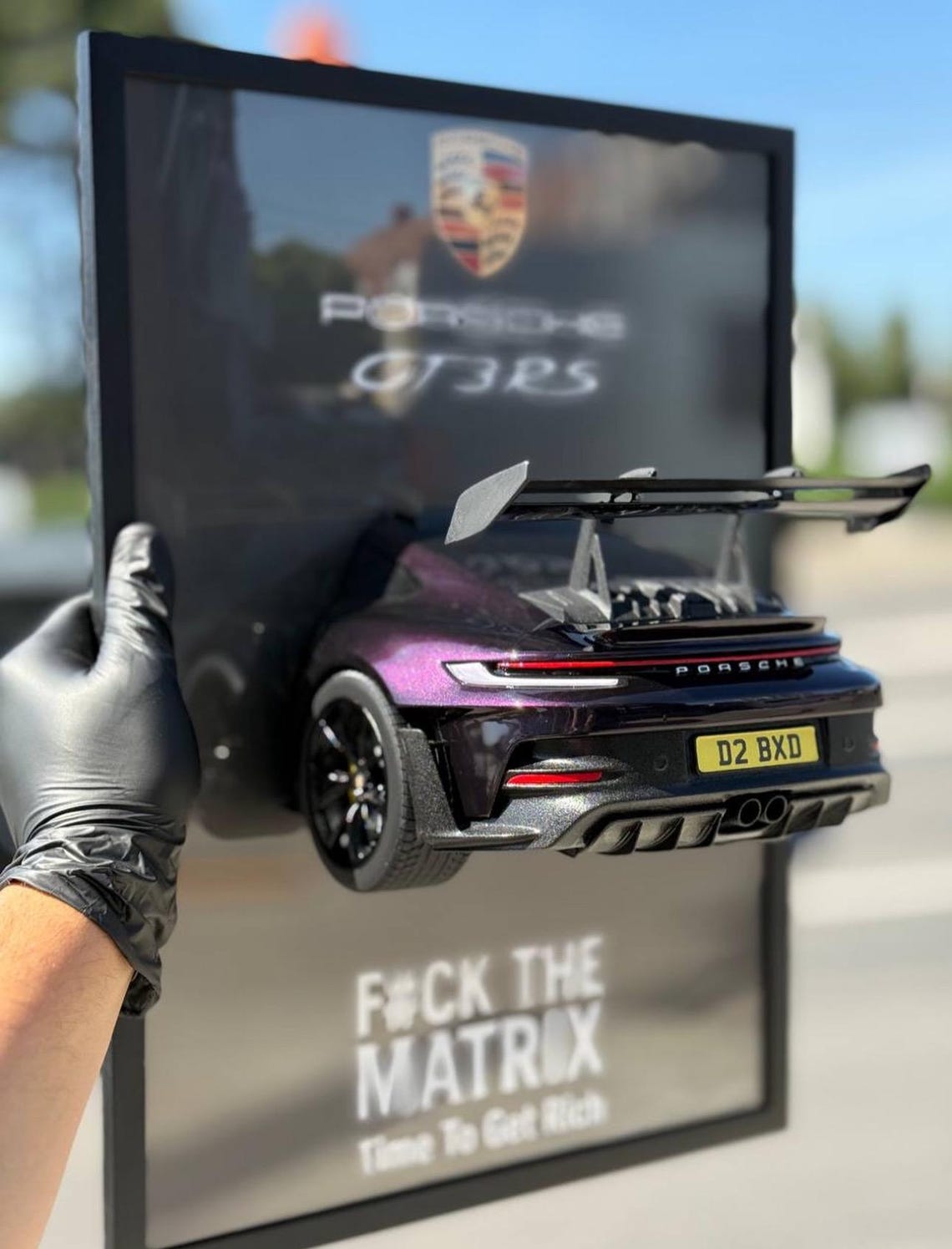 Porsche GT3 RS - 3D Car Wall Art | Painted Exactly Like the Original - Etsy