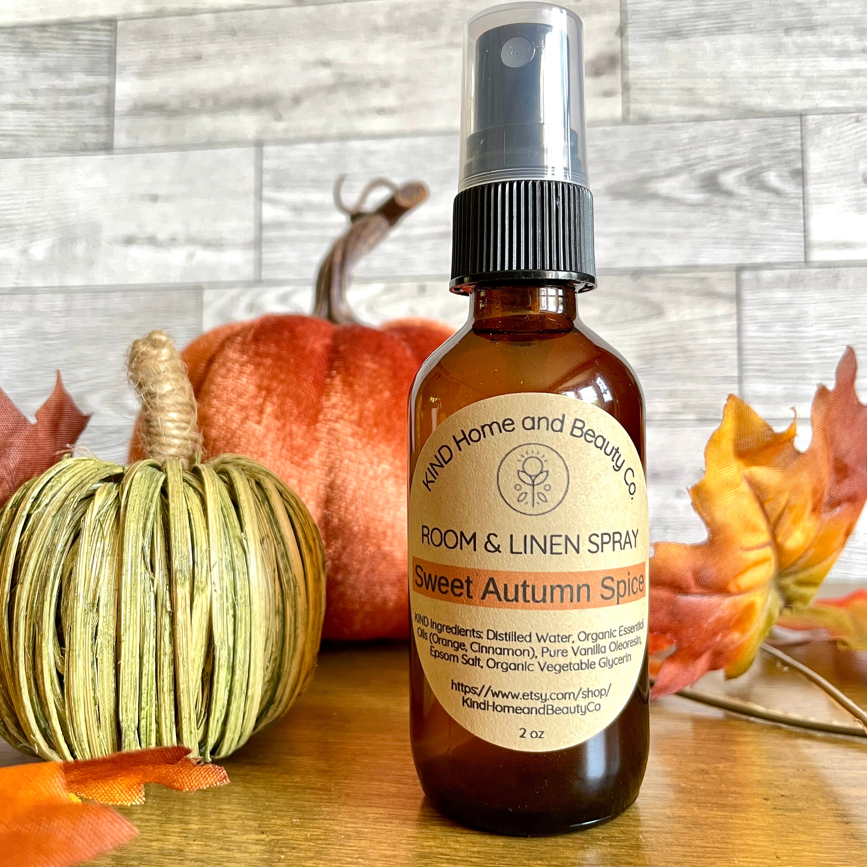 Fall Room and Linen Spray All-natural Home Fragrance Chemical Free Air ...