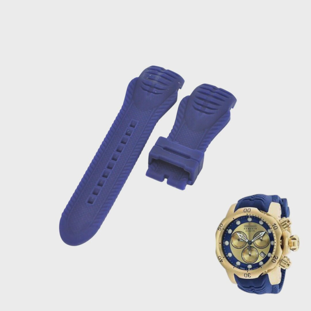 Venom 90149 26mm Blue Rubber Watch Strap – Sport Replacement Wristwatch ...