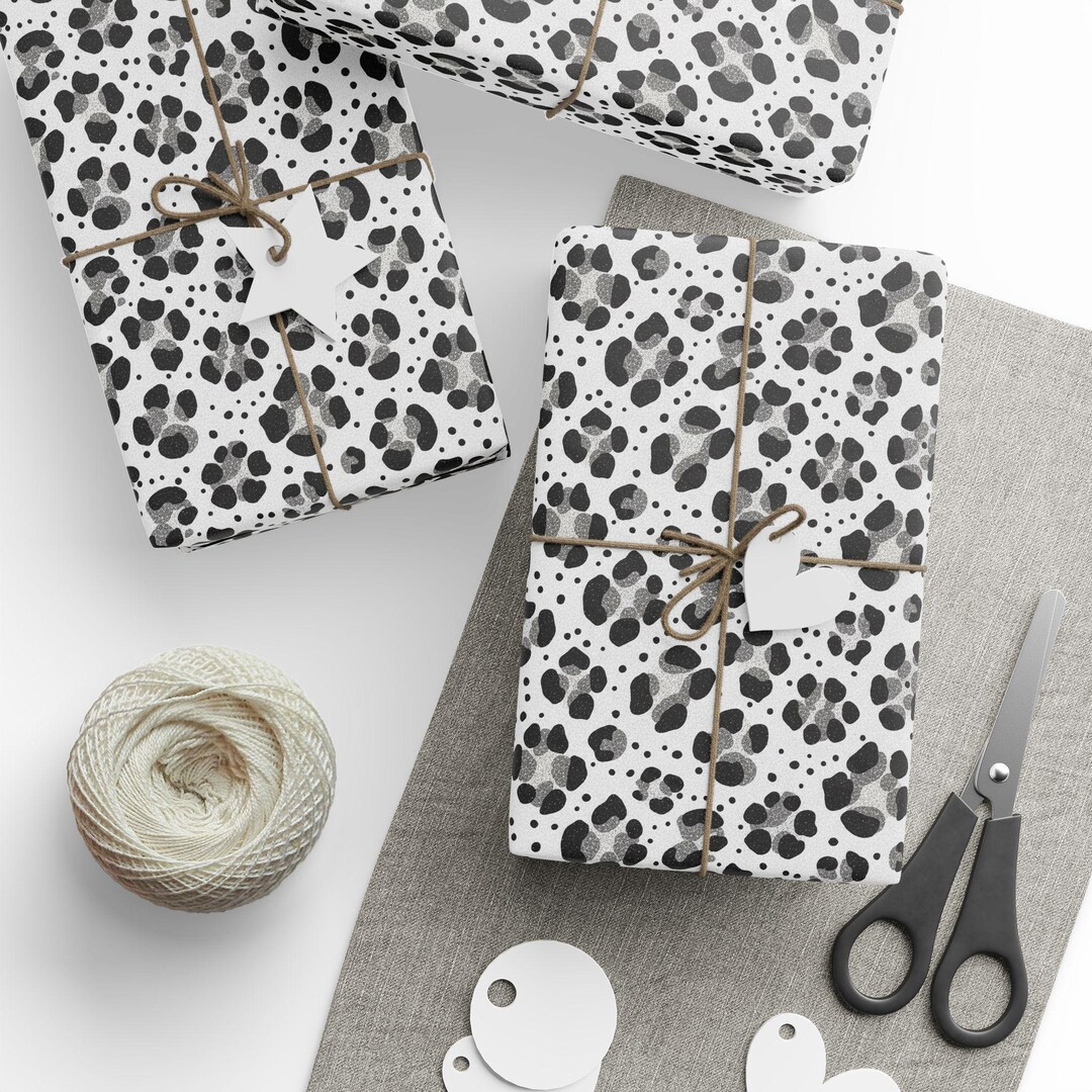 Mistys Belles Black Leopard Spots Wrapping Paper - Etsy