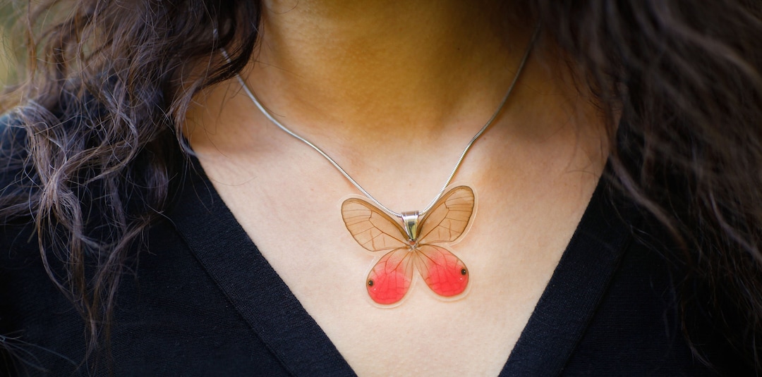Real Butterfly Wing Necklace | Whole Merolina Butterfly Necklace ...