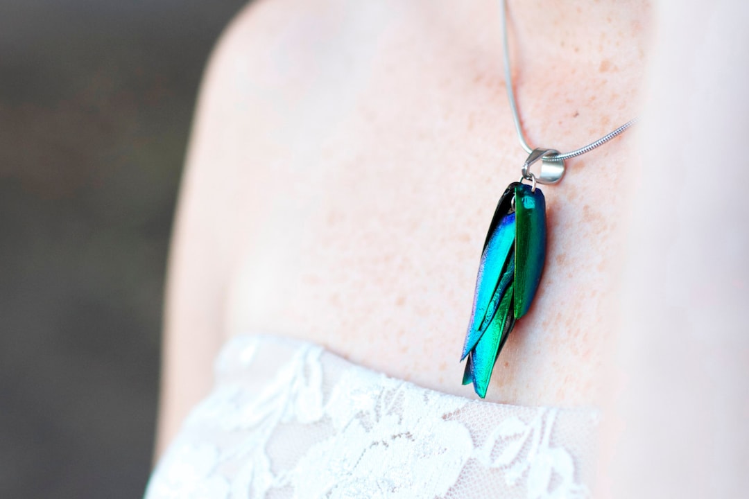 Iridescent Beetle Wing Necklace: Real Elytra Wings, Stainless Steel - Etsy